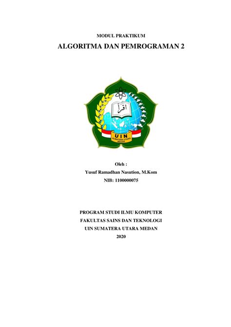 pdf modul praktikum algoritma dan pemrograman 2