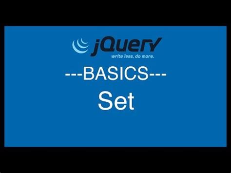 Learn Jquery Basics Tutorial Set Mind Luster