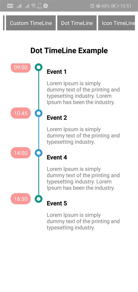 show timeline using react native timeline listview about react
