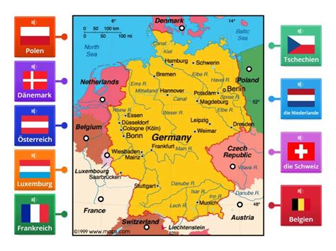 Nachbarl Nder Deutschland Labelled Diagram