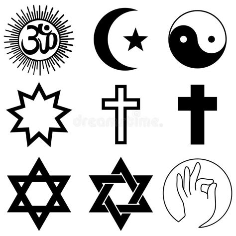 Iconos Coloridos De La Religión Del Mundo Ilustración del Vector
