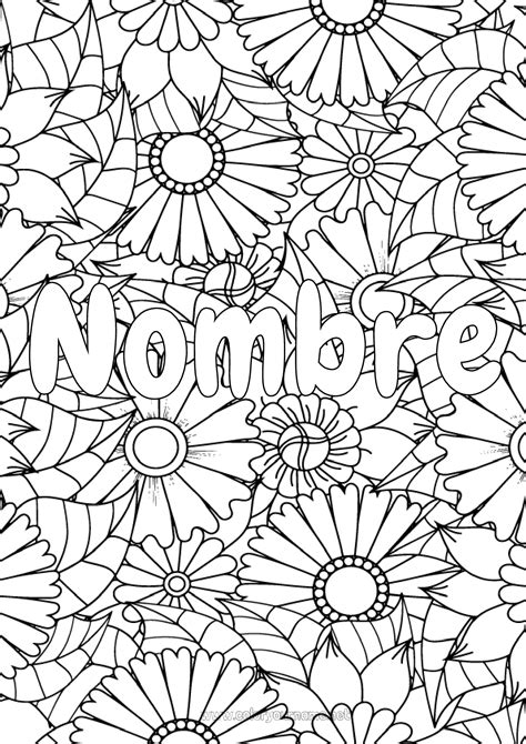 Nº de colorear 1472 Flores Nombre decorado Girasol