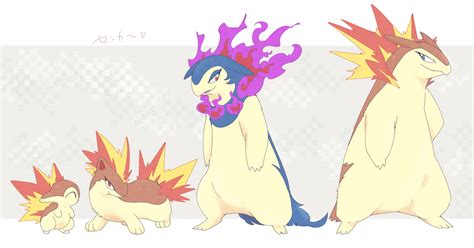 Cyndaquil Typhlosion Quilava And Hisuian Typhlosion Pokemon Drawn
