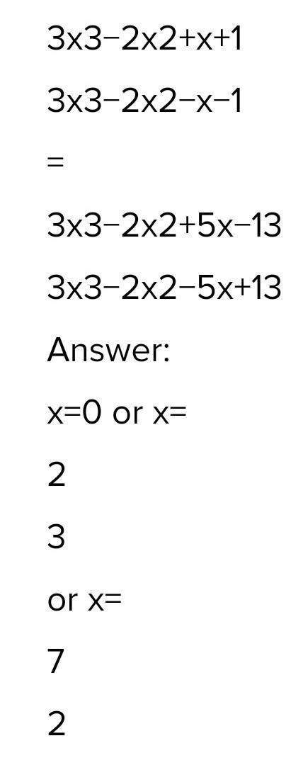 if the distinct real number a b c satisfy the equation 3x3 2x2 x 1 3x3 2x2 x 1