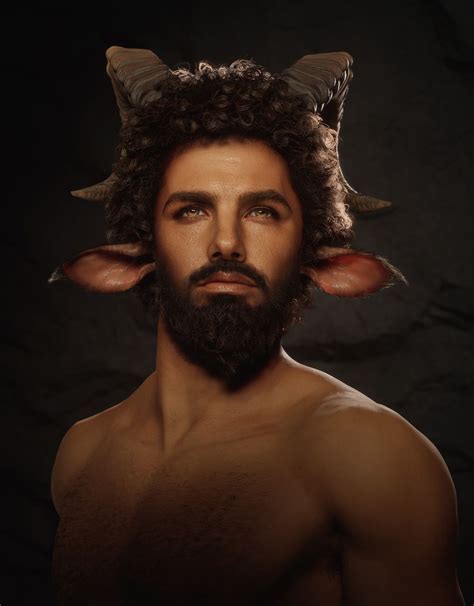 God Pan UE4 Realtime Art Fantasy Art Men Character Portraits Male Fairy