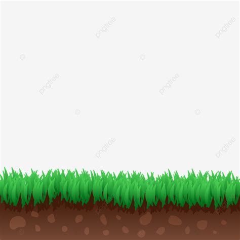 Grass Texture With Simple Soil And Stone Vector Land Grass Soil PNG