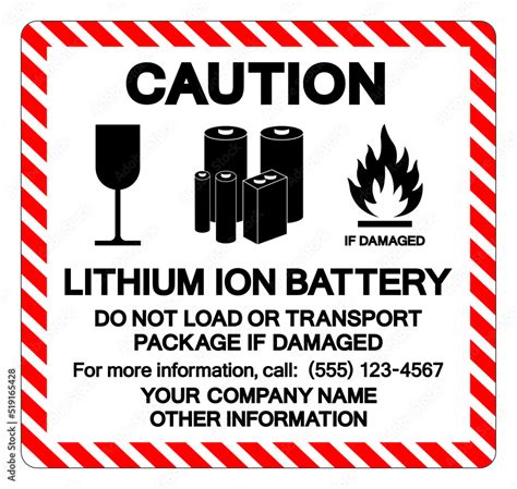 Vetor De Caution Lithium Ion Battery Symbol Sign Vector Illustration