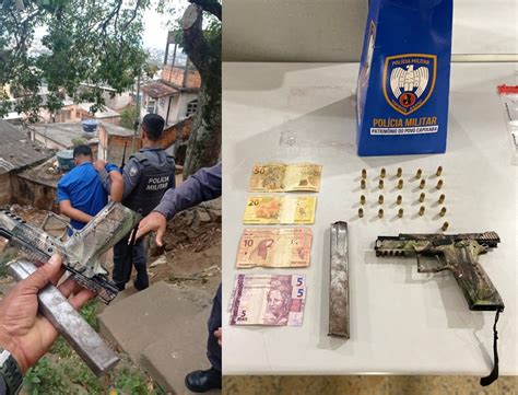 Militares detém suspeito e apreendem arma munições e drogas em morros
