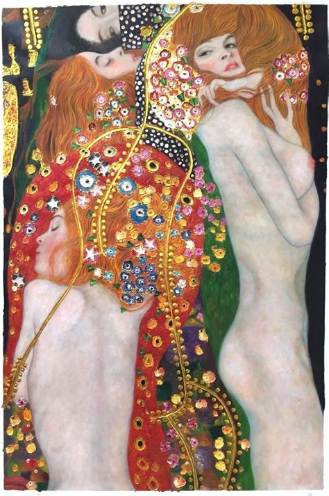 Handmade Oil Painting Gustav Klimt The Three Ages Of Woman Hand