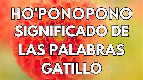 HO OPONOPONO SOLO MANTRAS O PALABRAS GATILLO Y SIGNIFICADO YouTube