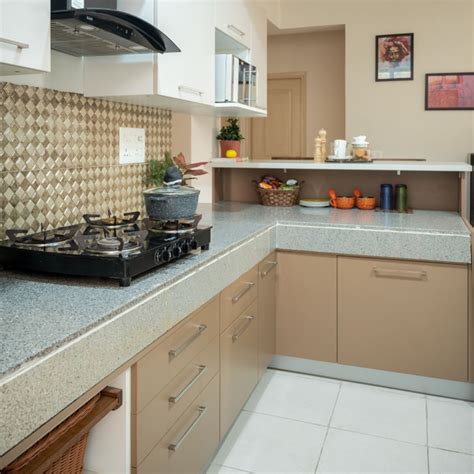 Modular Kitchen Design With Open Wall Shelves Livspace