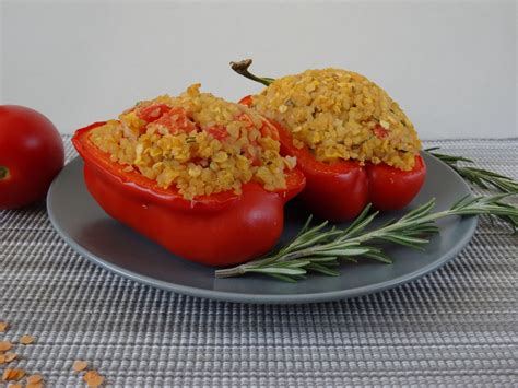 Papryka faszerowana kaszą bulgur i soczewicą Małgorzata Rusek