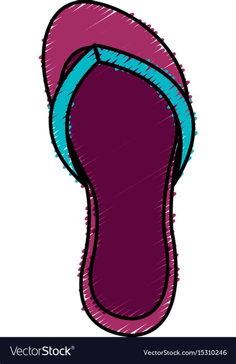Flip Flops Isolated Icon Royalty Free Vector Image