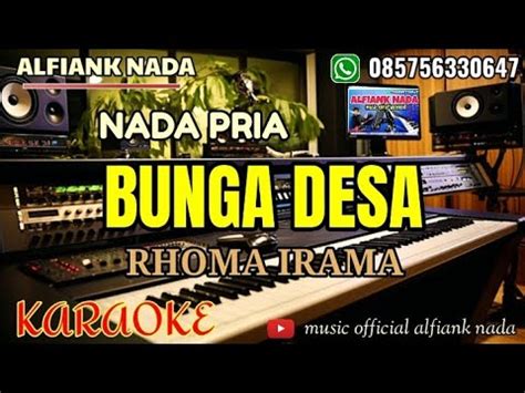 Bunga Desa Rhoma Irama Karaoke Lirik Nada Pria Youtube