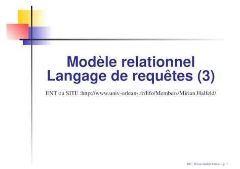 pdf modèle relationnel langage de requêtes 3 dokumen tips