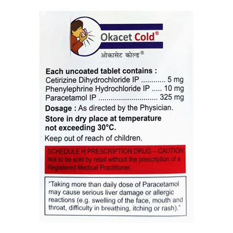 Okacet Cold Tablet 10 S Price Uses Side Effects Netmeds