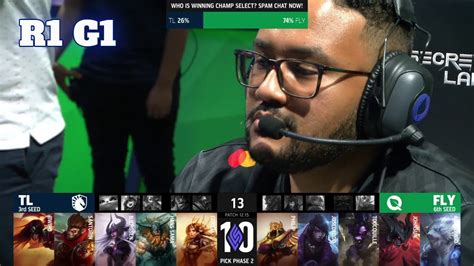 TL Vs FLY Game 1 Round 1 Playoffs S12 LCS Summer 2022 Team Liquid