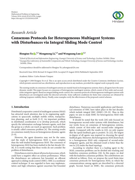 pdf consensus protocols for heterogeneous multiagent systems with disturbances via integral