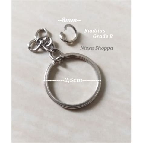 Jual Gantungan Kunci Grade A Ring Model Gepeng Pipih Ganci