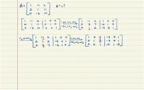 solved determine a 1 if possible using the gauss jordan method if a 1 exists check your