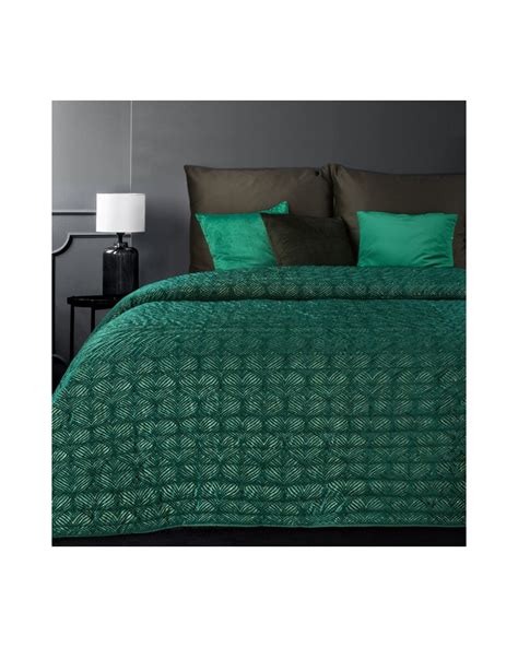Narzuta velvet 170x210 Luna ciemnozielona Eurofirany Sklep z pościelą