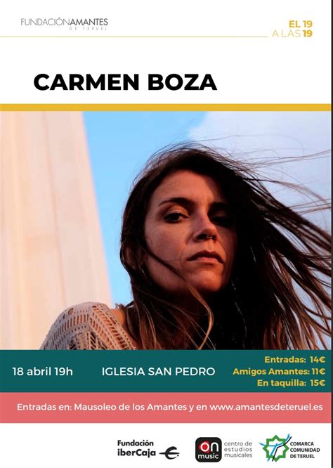 La cantante Carmen Boza actuará en la Iglesia de San Pedro el próximo