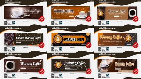 Banner Psd Kumpulan Spanduk Warung Kopi Photoshop Gratis Warung