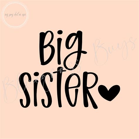 Hermana Mayor Svg Vida De Hermana Png Dise O De Camiseta Etsy Espa A