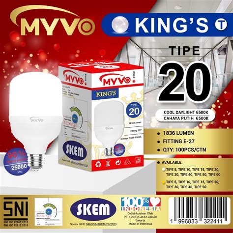 Jual Lampu Led Capsule Myvo King Type E Standar Sni Good Quality