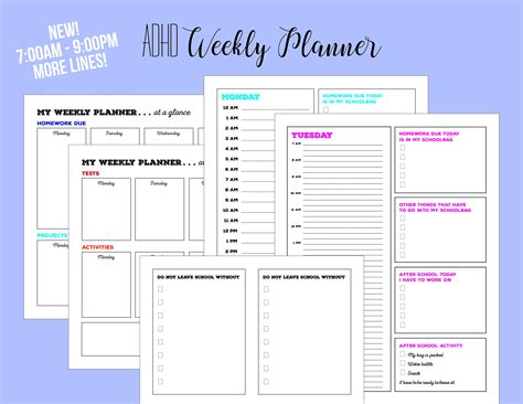 Printable ADHD Daily Planner Template FREE Your Therapy 52 OFF