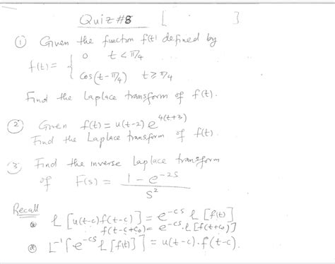 solved 1 given the function f t defined by