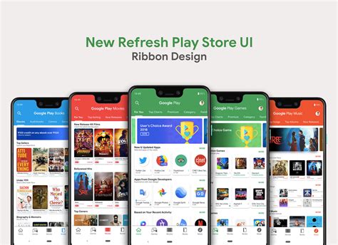 Google Play Store Redesign Material Design 2 Behance