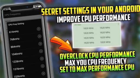 SECRET SETTINGS IN YOUR ANDROID Max All CPU Core Overclock CPU