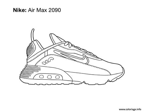 Coloriage Basket Nike Air Max 2090 Dessin Basket à imprimer