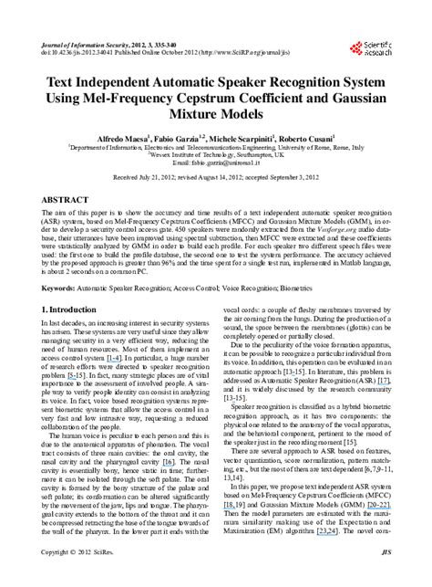 pdf text independent automatic speaker recognition using selforganizing maps marcelo simoes