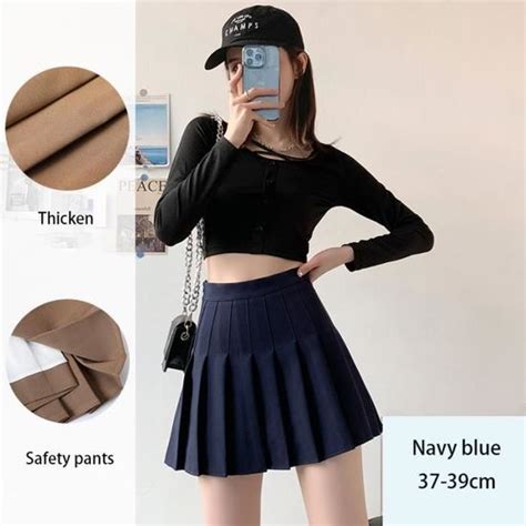 Jupe courte Mini jupes courtes plissées taille haute 20FANr Navy blue