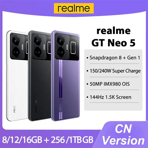 Realme GT Neo 5 Smartphone NEO5 NFC 150W 240W Super Charge Snapdragon 8