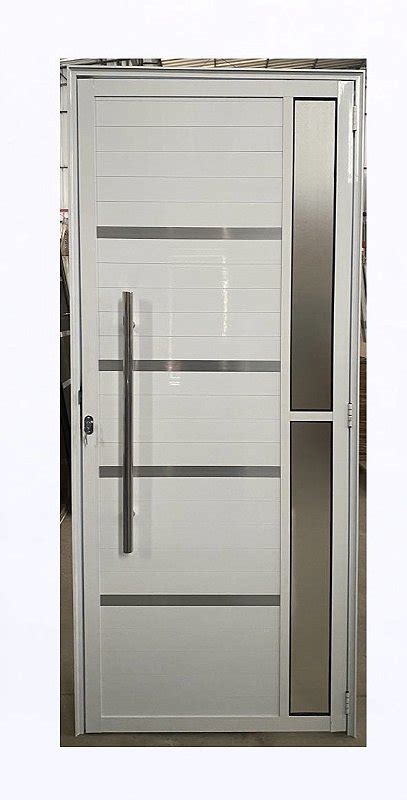 PORTA LAMBRIL VISOR FRISO E PUXADOR ALUMÍNIO BRANCO LINHA 25