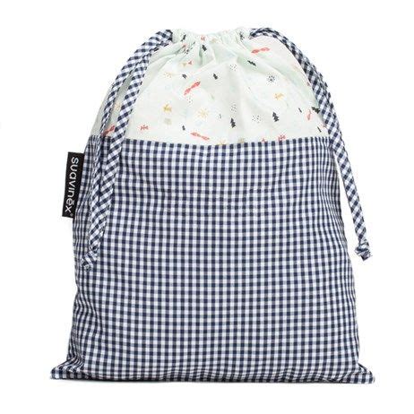 Colección Vuelta al cole Suavinex Bolsa bebé vichy azul Fox Rabbit