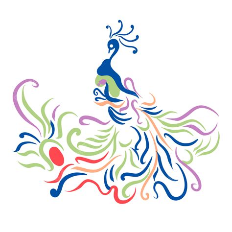 Vector De Dibujos Animados Azul Pavo Real PNG Vector De Dibujos