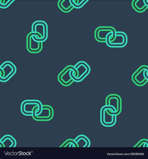 Line Chain Link Icon Isolated Seamless Pattern Vector Image