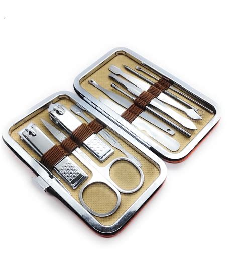 Maniküre Pediküre 11 teiliges Set Edelstahl Nagelknipser Set
