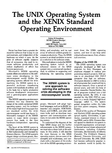 Microsoft S Forgotten UNIX OS Xenix Software Retro Computing