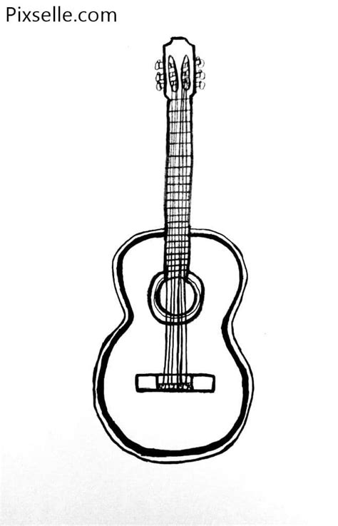 Dald Rma Yaka Ta Nabilir Gitar Karakalem Izimleri Mikrodalga Devriye