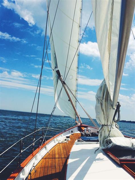A Sailboat Sailing On The Open Water