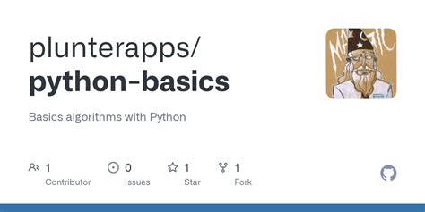 github plunterapps python basics basics algorithms with python