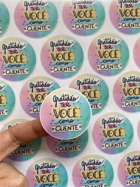 Etiqueta Adesiva Gratid O Ter Voc Como Cliente Elo