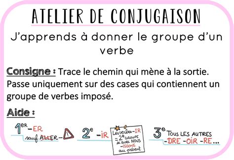 Ateliers autonomes Conjugaison Verbe conjugué infinitif et groupes