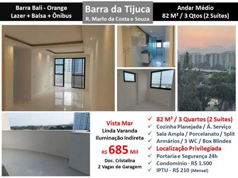 Apto Barra da Tijuca Barra Bali Orange 82M²