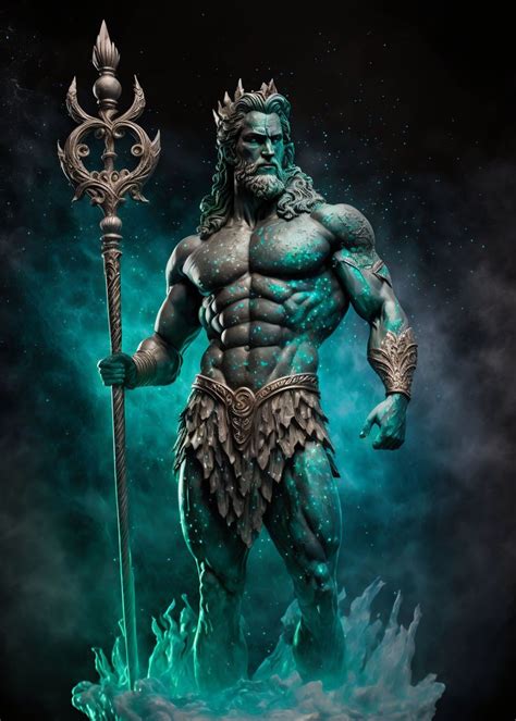 Poseidon God Of The Seas Poster By Neugebauer Displate In